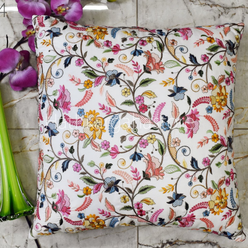 Embroidered Cushion - Etsy