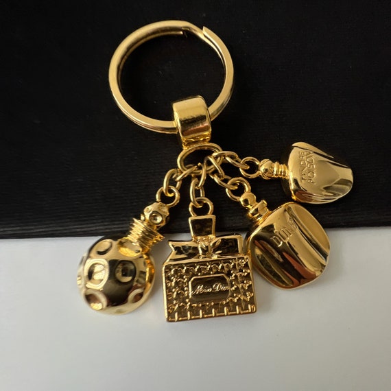 Christian Dior Vintage Perfume Bottle Charm Key Ring … - Gem