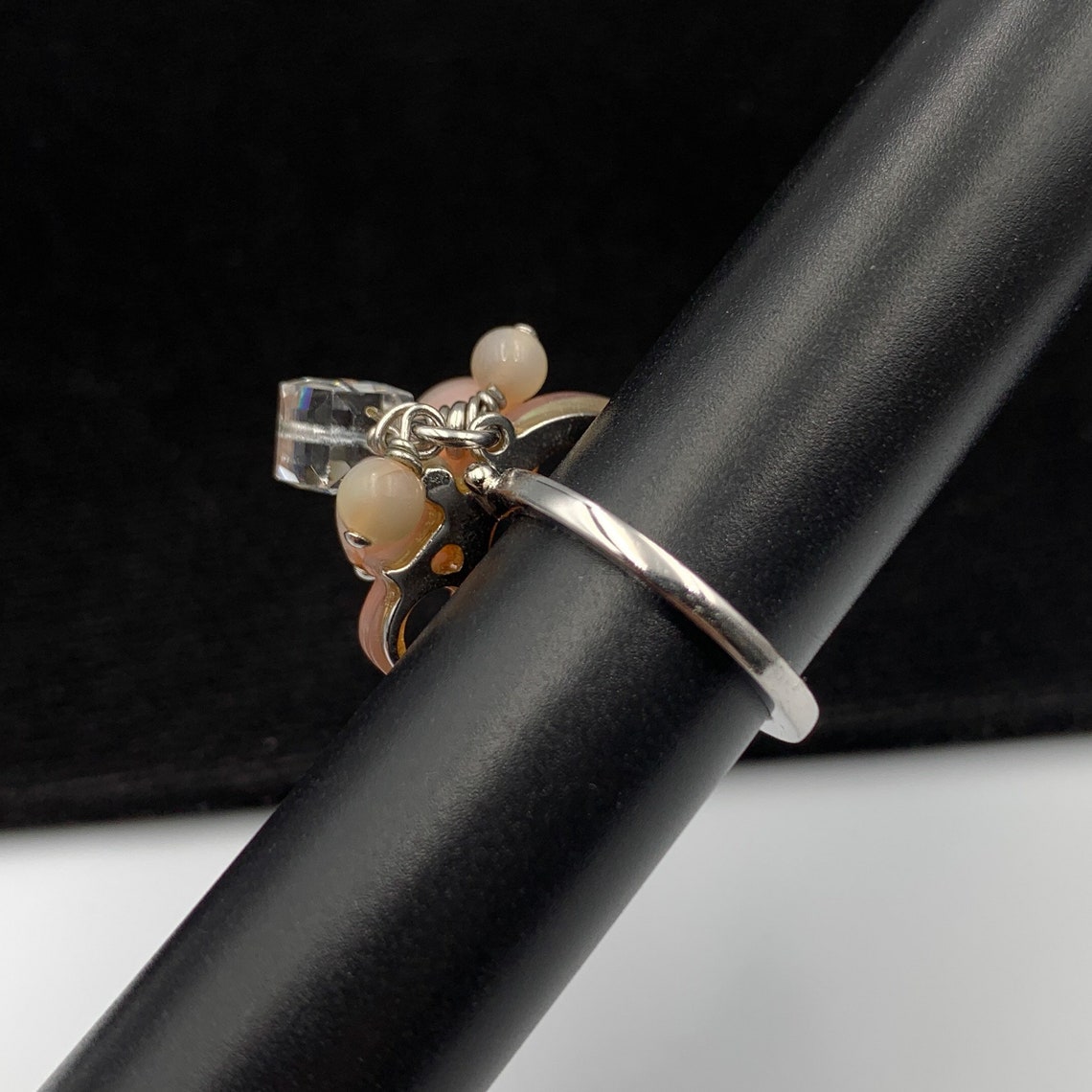 Christian Dior Vintage Dior Logo Pearl Ring Size 6 | Etsy