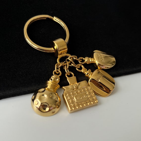 Christian Dior Vintage Perfume Bottle Charm Key Ring … - Gem