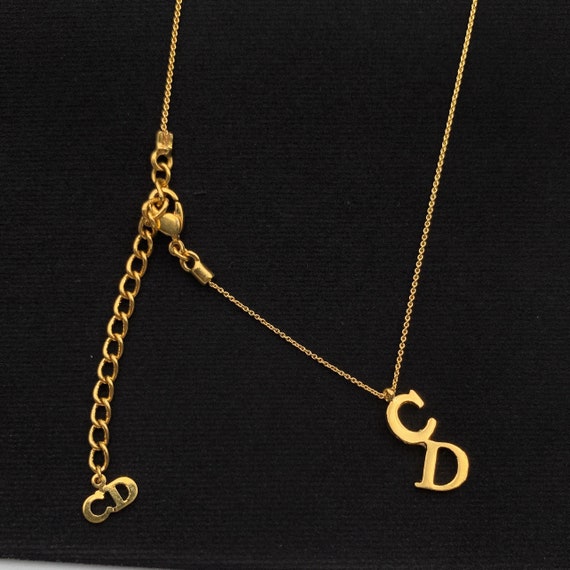 Christian Dior Vintage CD Logo Necklace Etsy