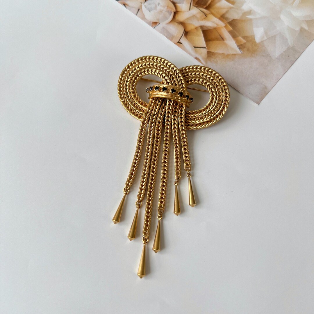 Pierre Balmain Paris Vintage Chain Brooch - Etsy