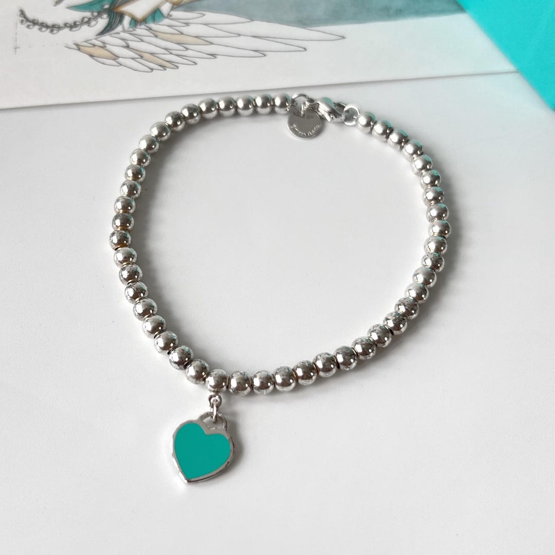 Tiffany & Co. Return to Tiffany Enamel Heart Tag Bracelet in 925 ...