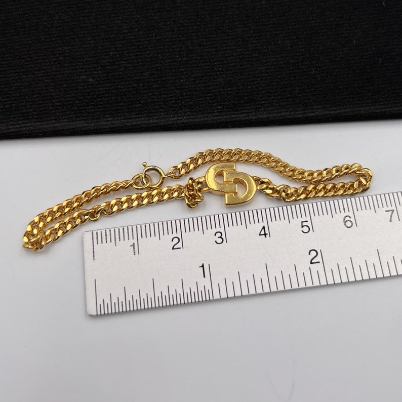 Christian Dior Vintage CD Chain Link Bracelet - Etsy