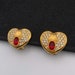 LANVIN Vintage Heart With Crystal Clip on Earrings - Etsy
