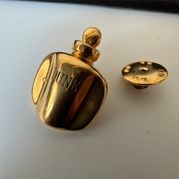 CHRISTIAN DIOR Vintage DUNE Perfume Bottle Pin - Gem