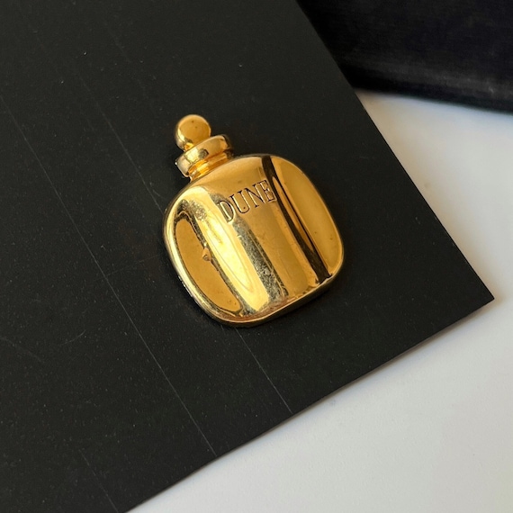 CHRISTIAN DIOR Vintage DUNE Perfume Bottle Pin - Gem