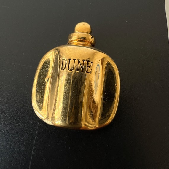 CHRISTIAN DIOR Vintage DUNE Perfume Bottle Pin - Gem