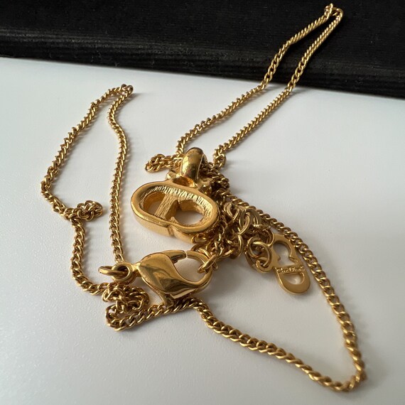 Christian Dior Logo CD with Crystal Necklace - Gem