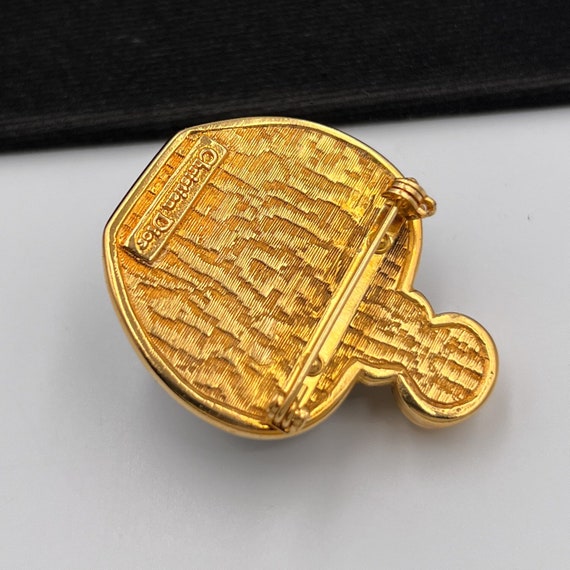 CHRISTIAN DIOR Vintage Poison Bottle Perfume Brooch - Gem