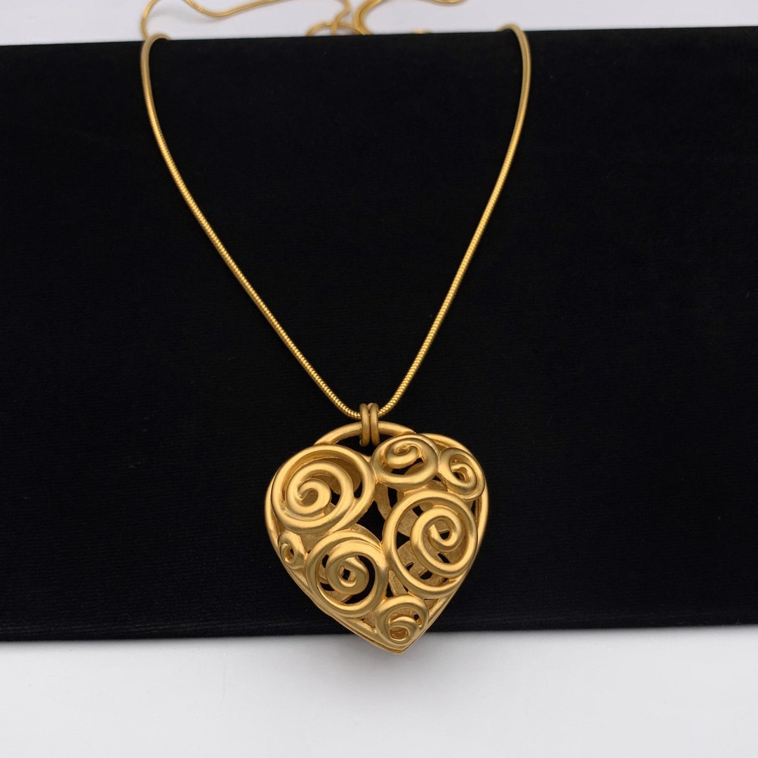 ANNE KLEIN Collar barroco corazón vintage - Etsy España
