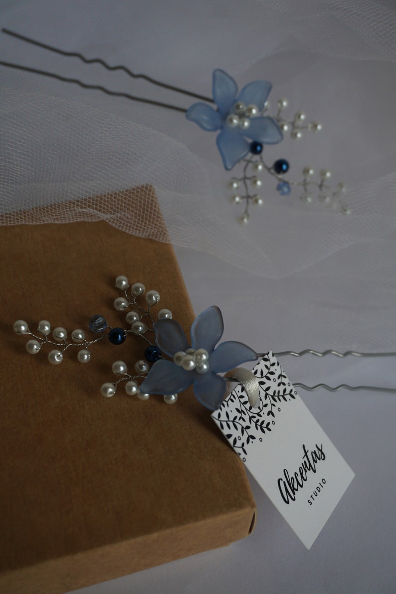 Something Blue for Bride Blue Wedding Hair Pin Pastel Blue - Etsy