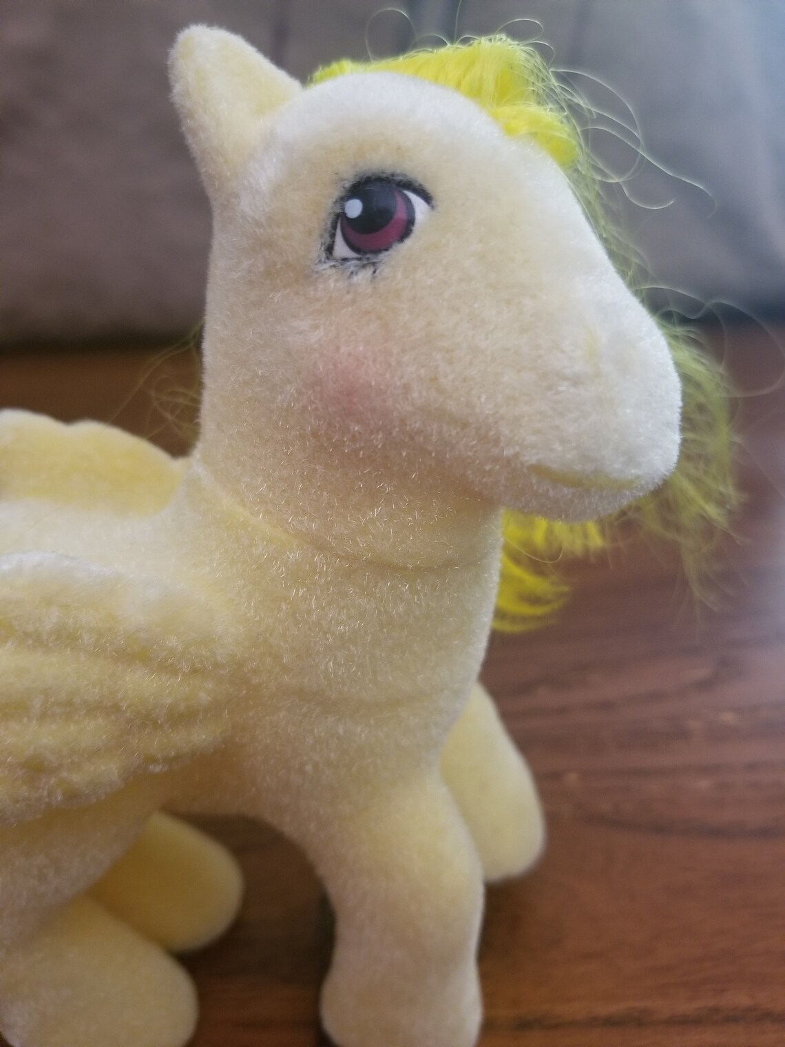 Vintage My Little Pony So Soft Fuzzy Yellow Lofty Pegasus G1 | Etsy