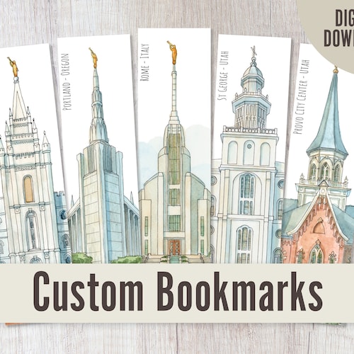 Custom Temples Bookmarks DIGITAL File - Etsy