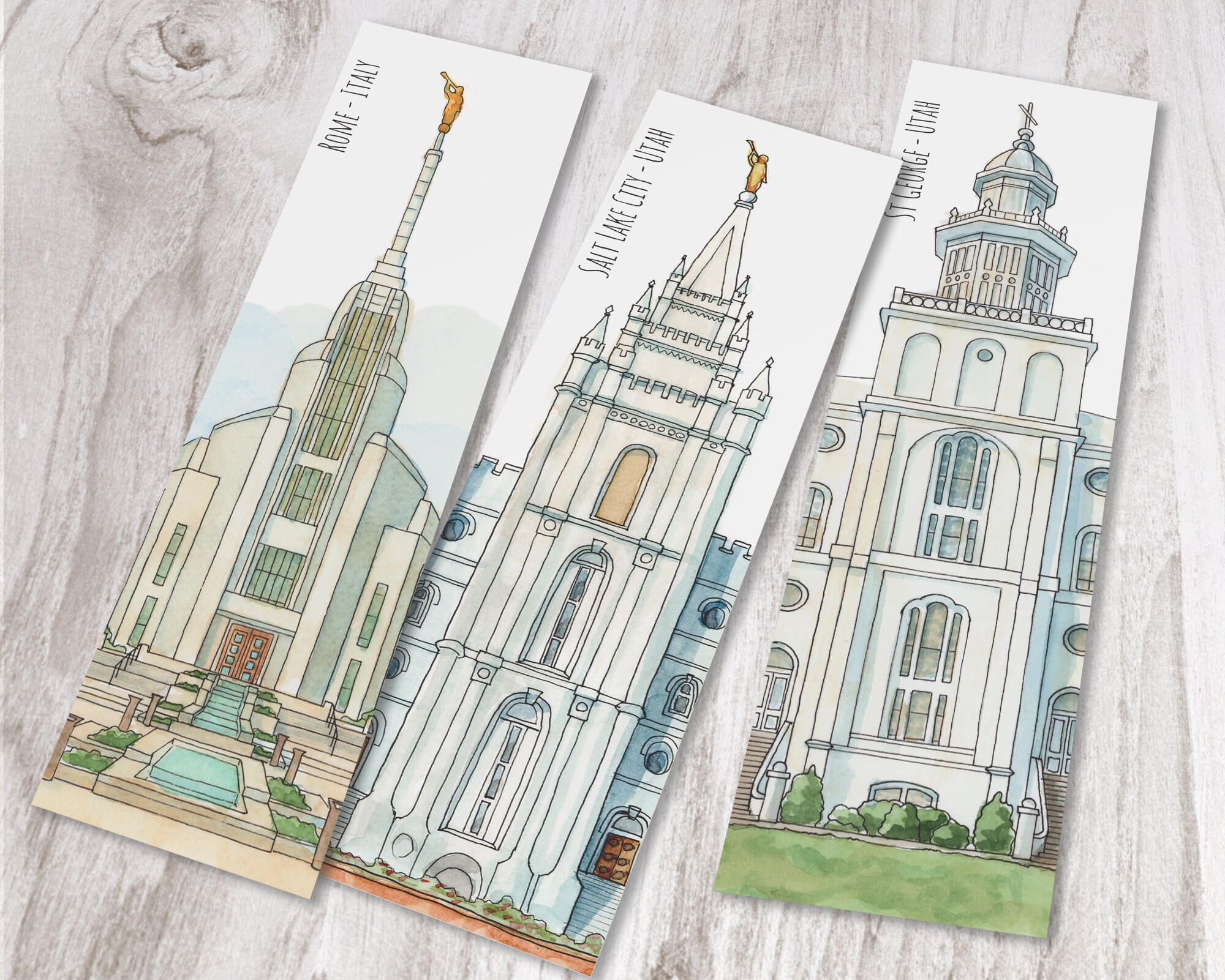 Custom Temples Bookmarks, DIGITAL File - Etsy
