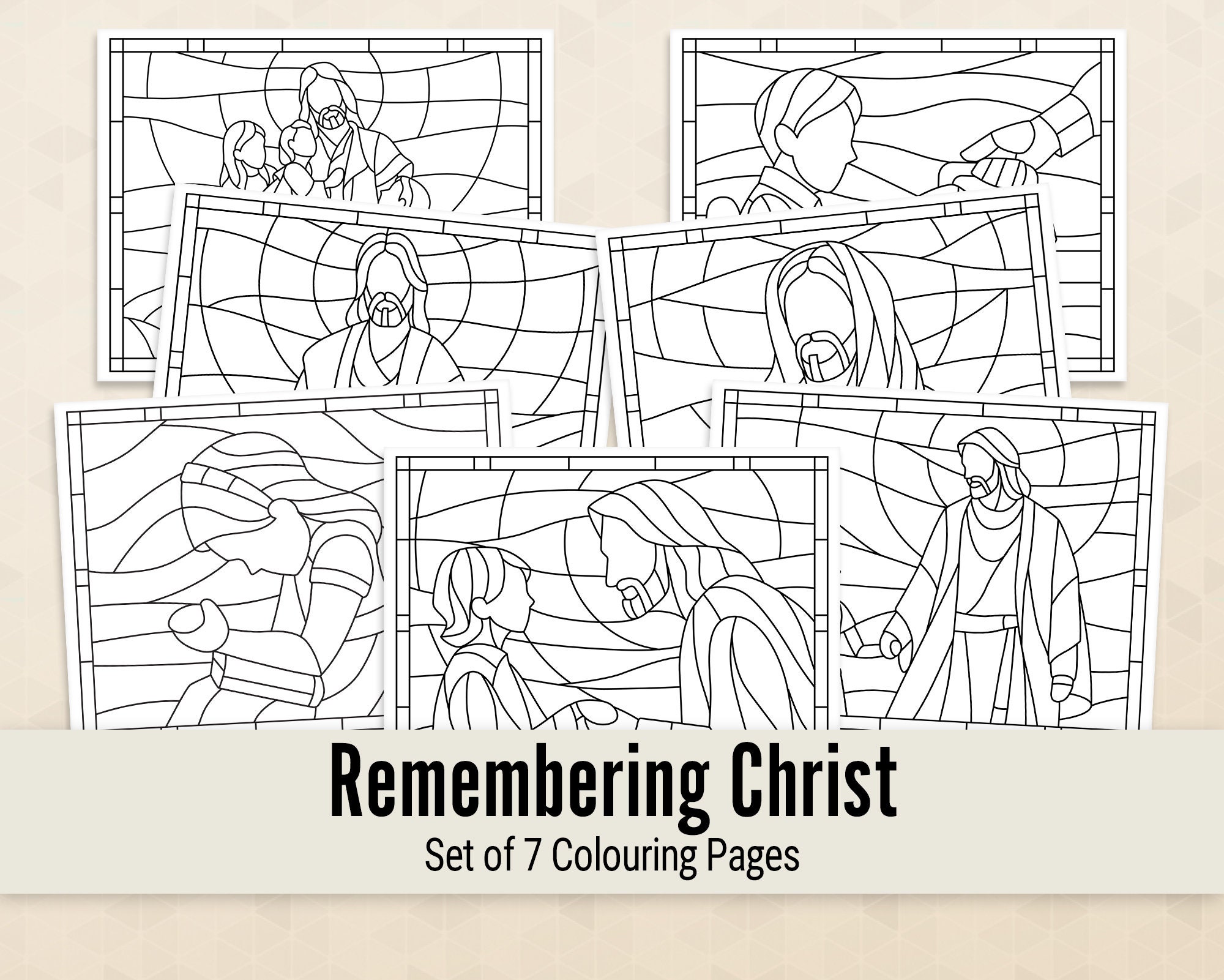 Remembering Christ - Colouring Pages - Etsy