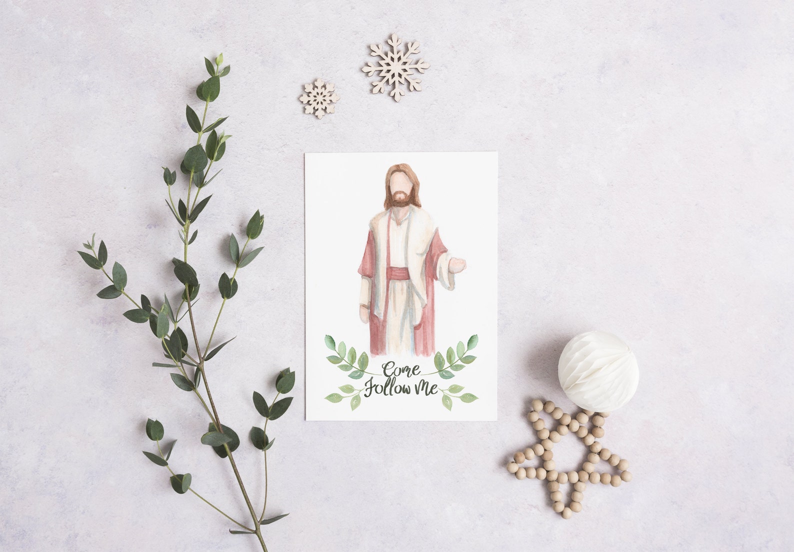 Come Follow Me Jesus Christ Watercolor Painting DIGITAL - Etsy