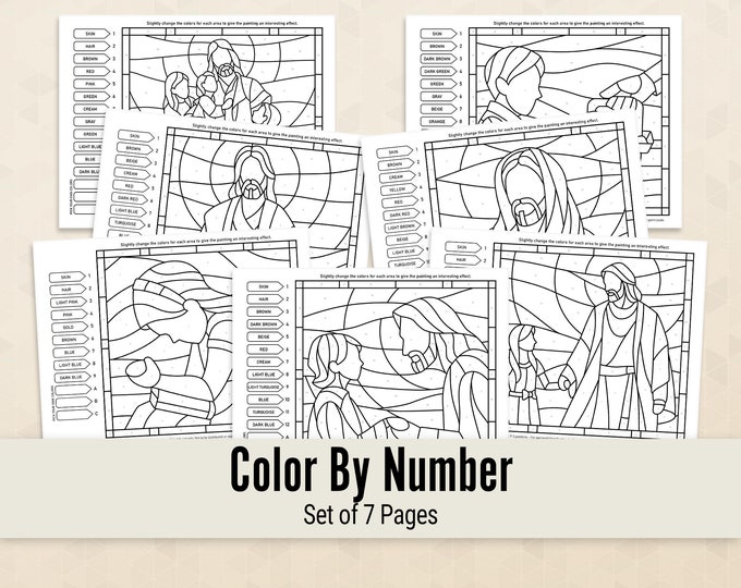 Bible Color by Numbers - Etsy