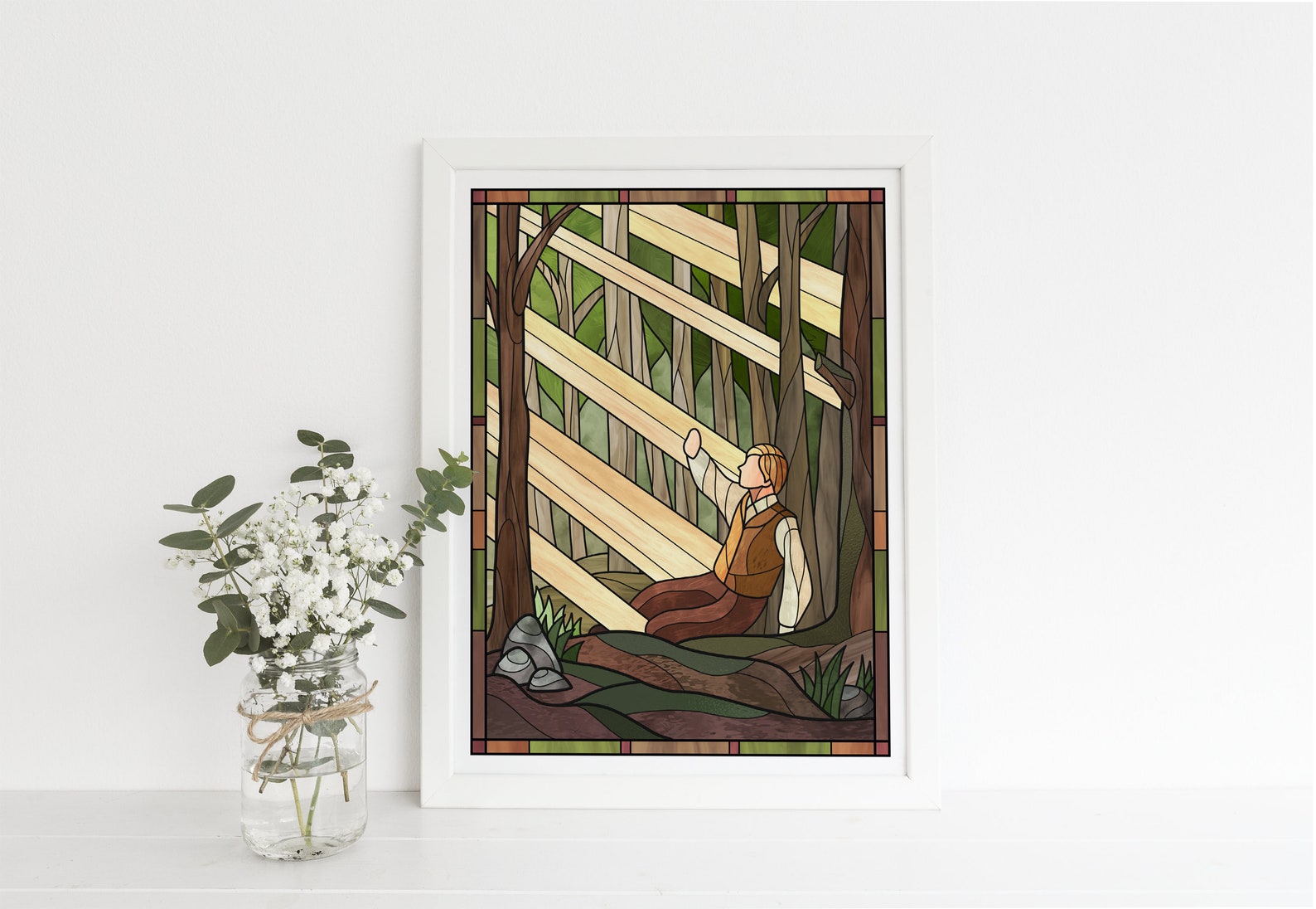 The First Vision Stained Glass Style Print Come Follow Me - Etsy UK