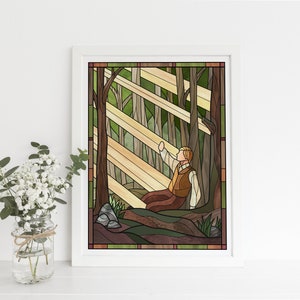 The First Vision Stained Glass Style Giclee Print - Etsy UK