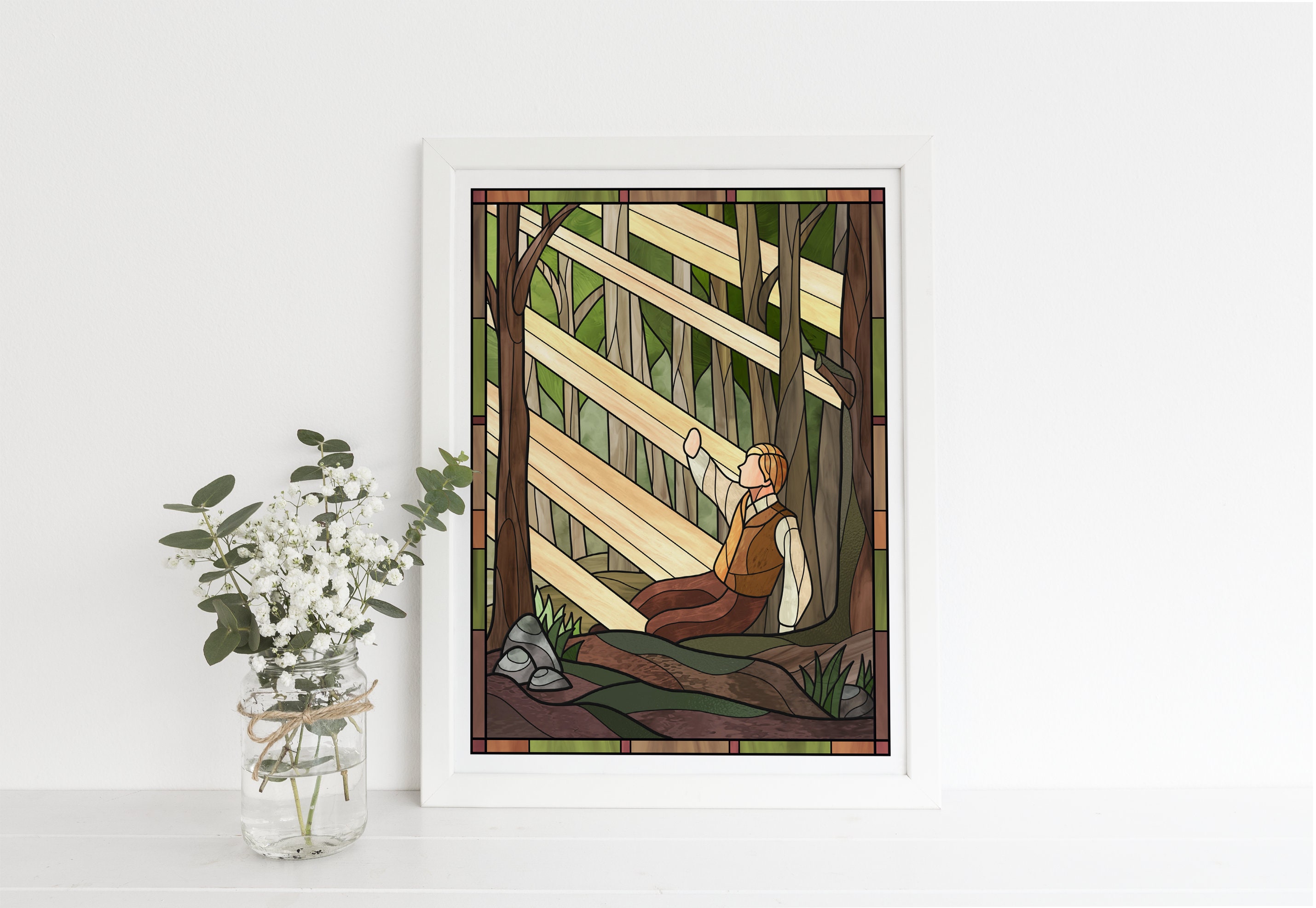 The First Vision Stained Glass Style Print Come Follow Me - Etsy UK