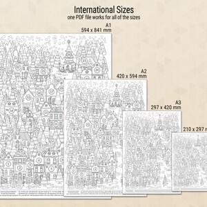 Colouring Advent Calendar - Christmas Giant Page - Etsy UK