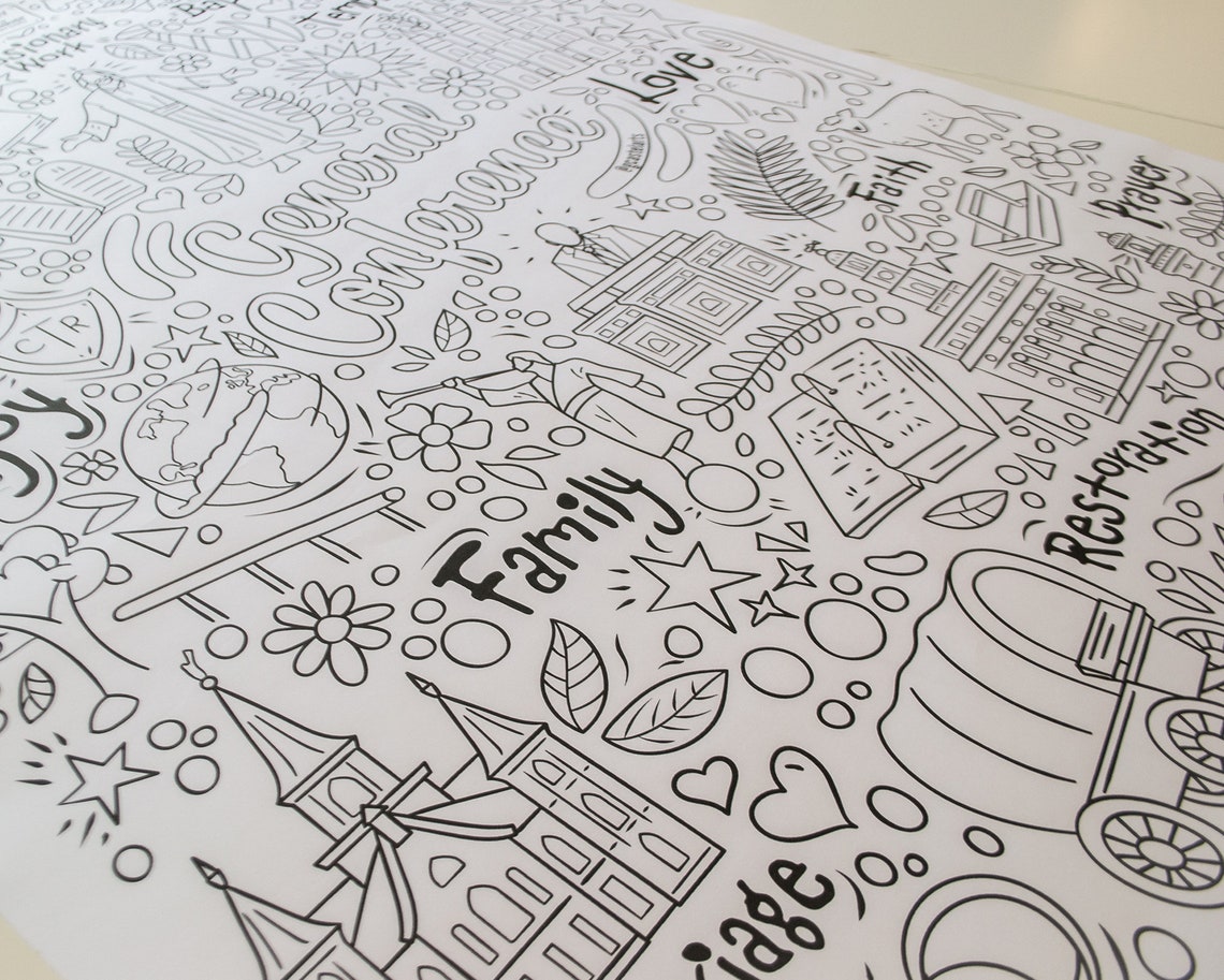 Giant General Conference Colouring Page - Etsy