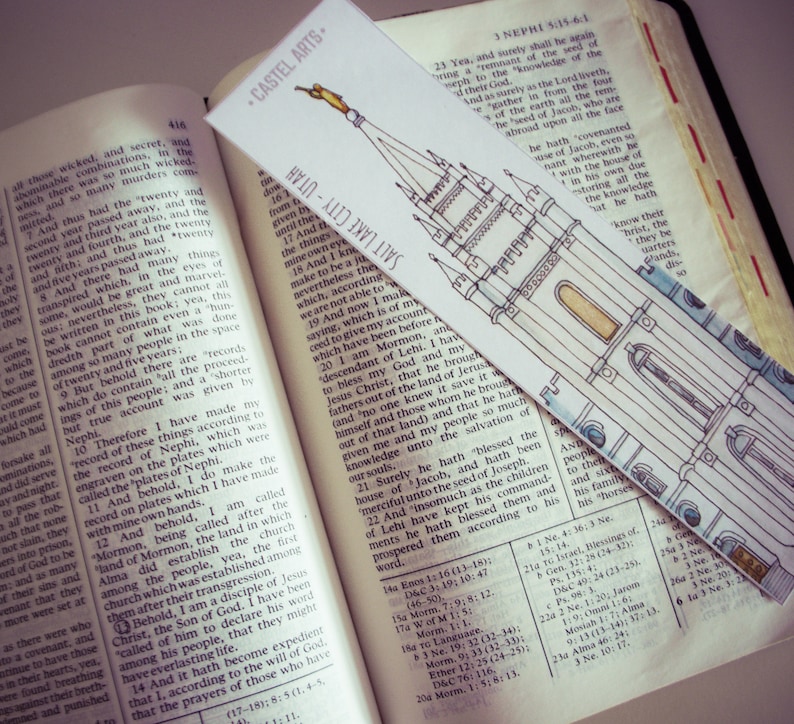 Custom LDS Temples Bookmarks LDS printable Scripture study | Etsy