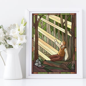 The First Vision Stained Glass Style Giclee Print - Etsy UK
