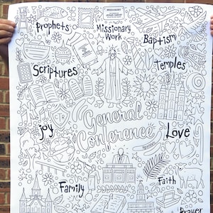 Giant General Conference Colouring Page - Etsy