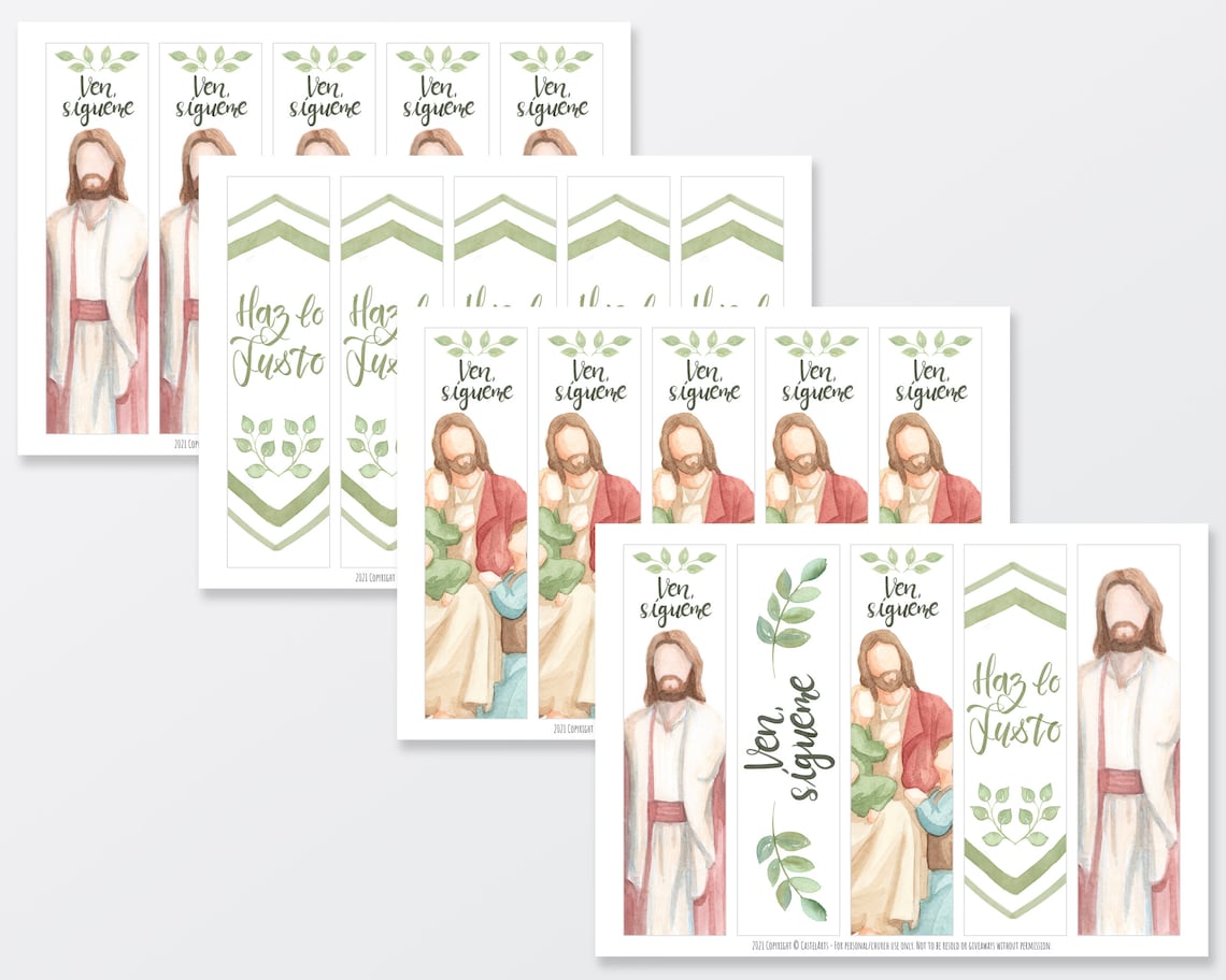 Ven Sigueme Come Follow Me spanish Bookmarks DIGITAL - Etsy