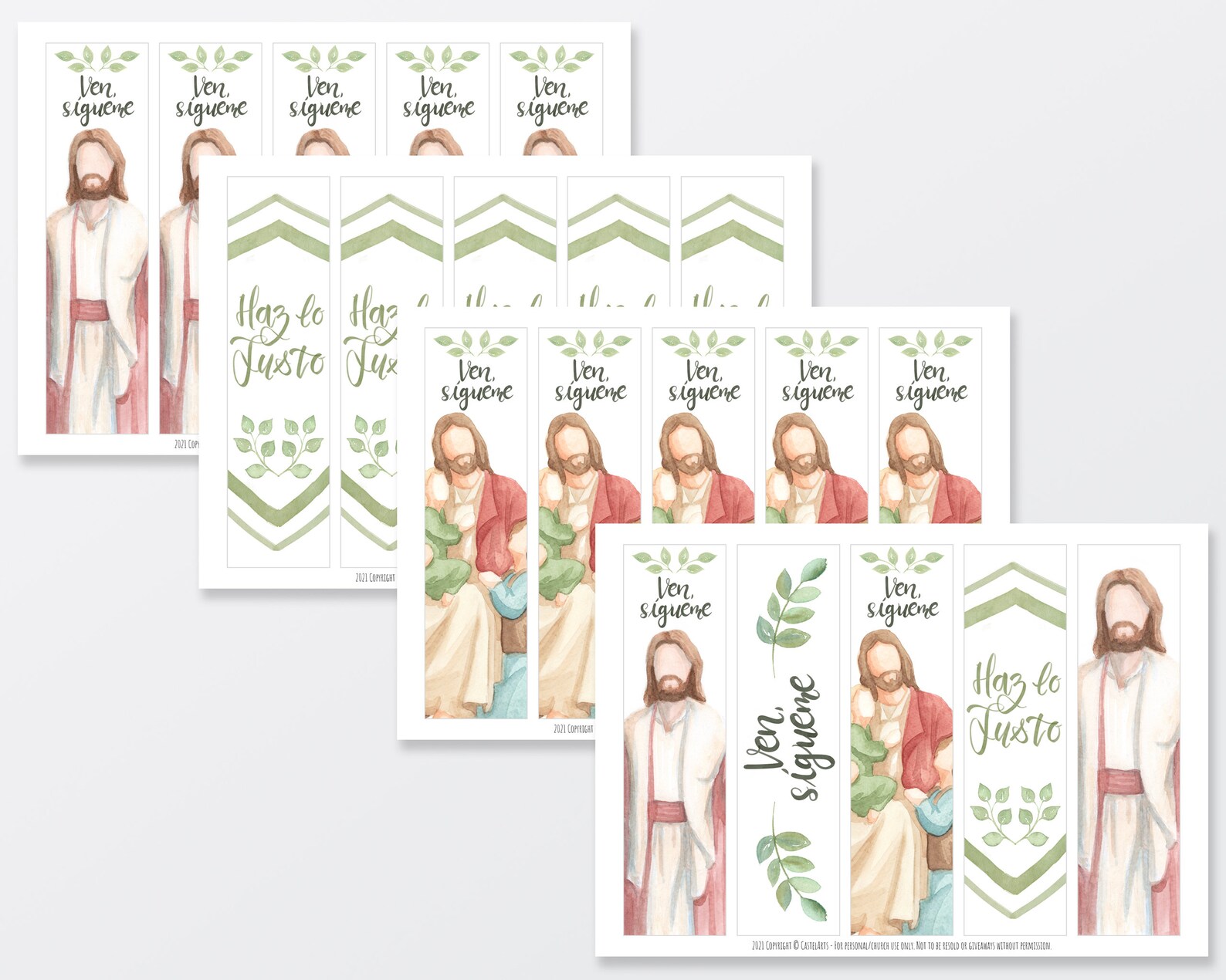 Ven Sigueme - Come Follow Me (spanish) Bookmarks - DIGITAL Files - Etsy