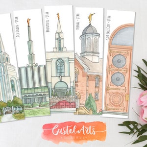 Set With 10 Utah Temples Bookmarks, Utah Temples, LDS Scripture Study ...