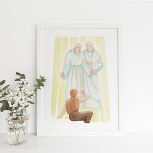 The First Vision Watercolor Print, Come Follow Me Doctrine and ...