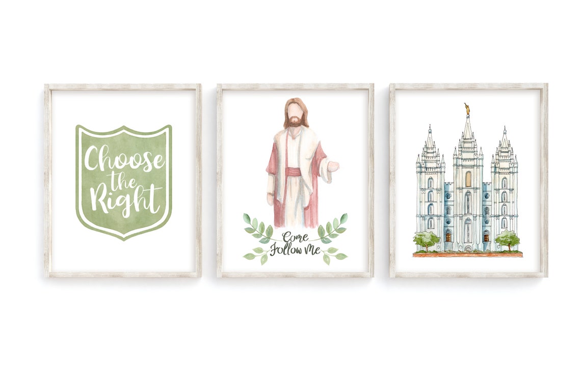 8x10 LDS Baptism Decor Prints LDS Primary LDS Baptism | Etsy