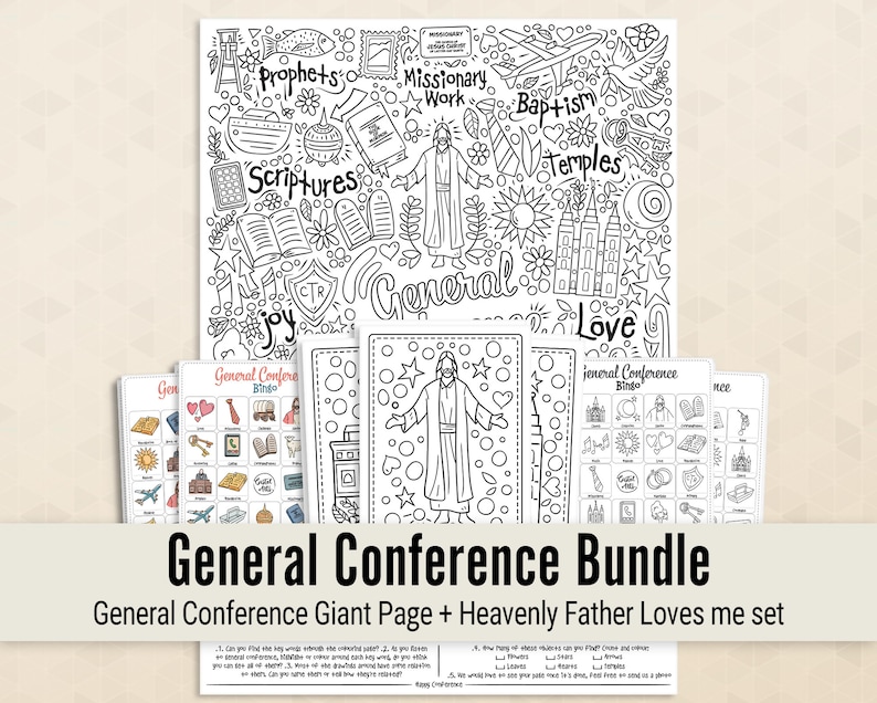 General Conference Colouring Bundle Pack - Etsy