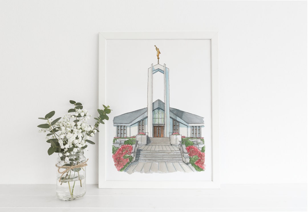 Freiberg Germany Temple Watercolour Digital Print - Etsy