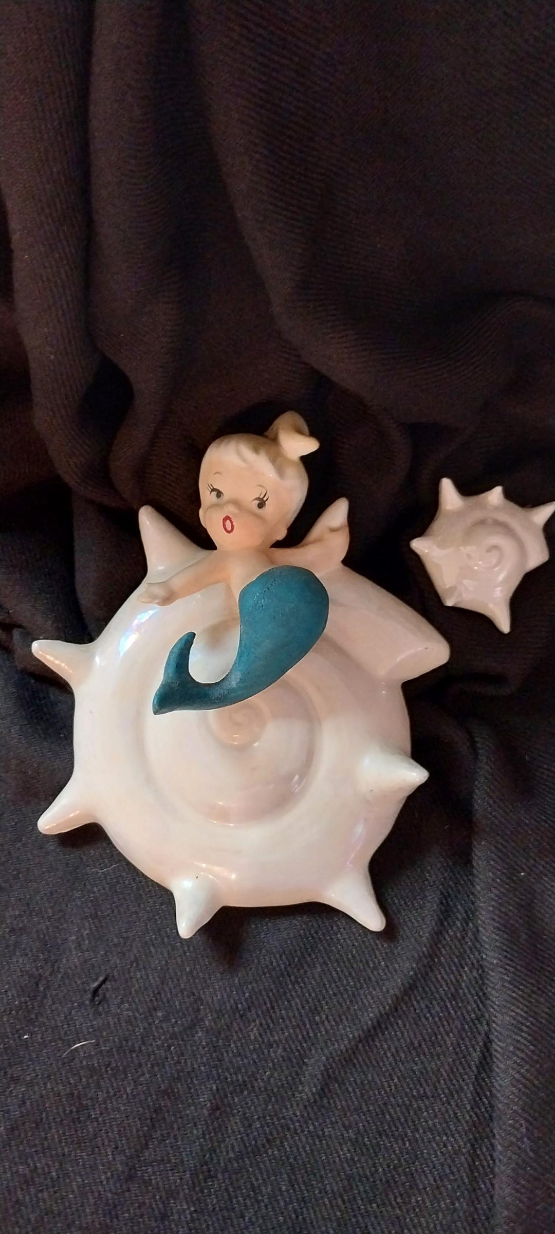 Vintage Norcrest Ceramic Mermaid W/bubbles. Wall Plaque Figurine - Etsy