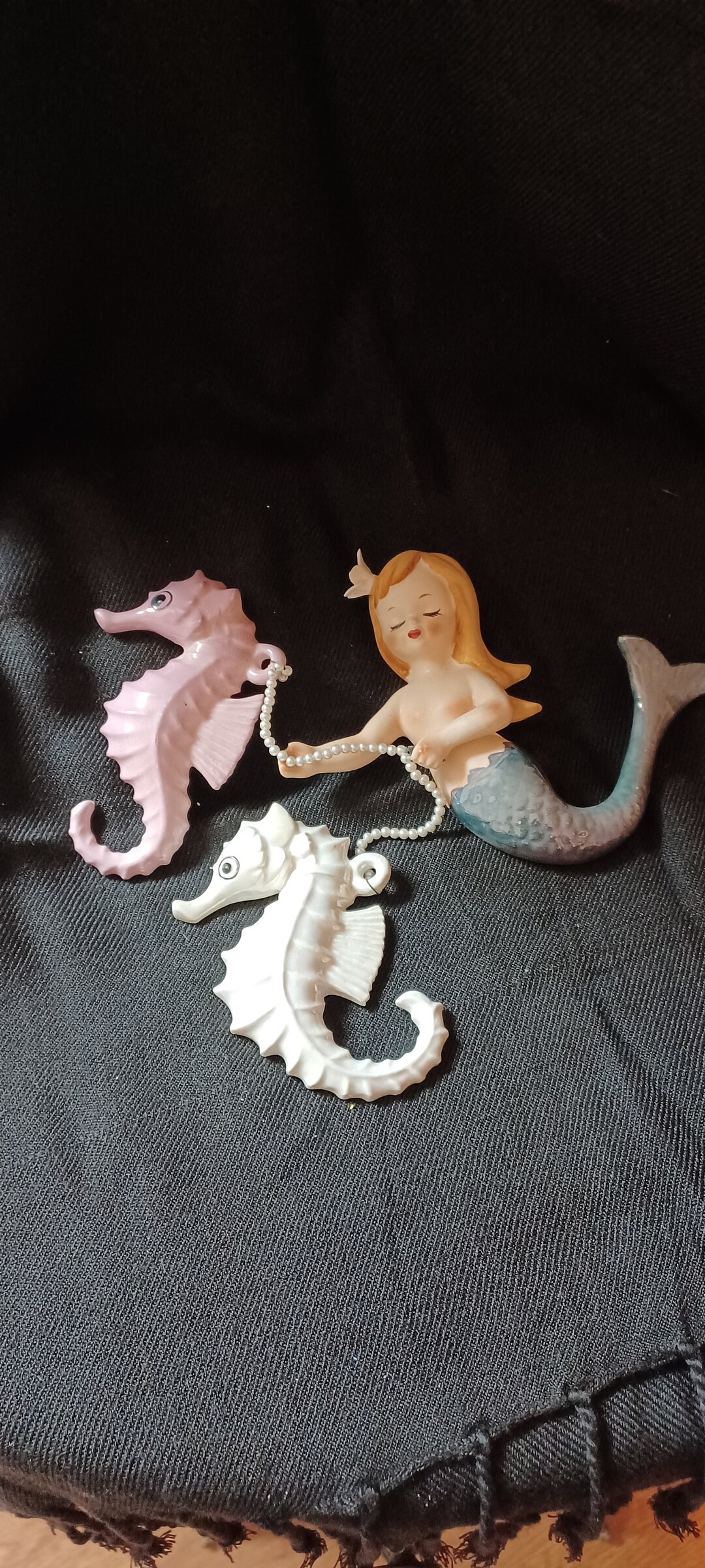 RARE Vintage Lefton Mermaids W/ Seahorses Wall-hanging Ceramic Plaque - Etsy