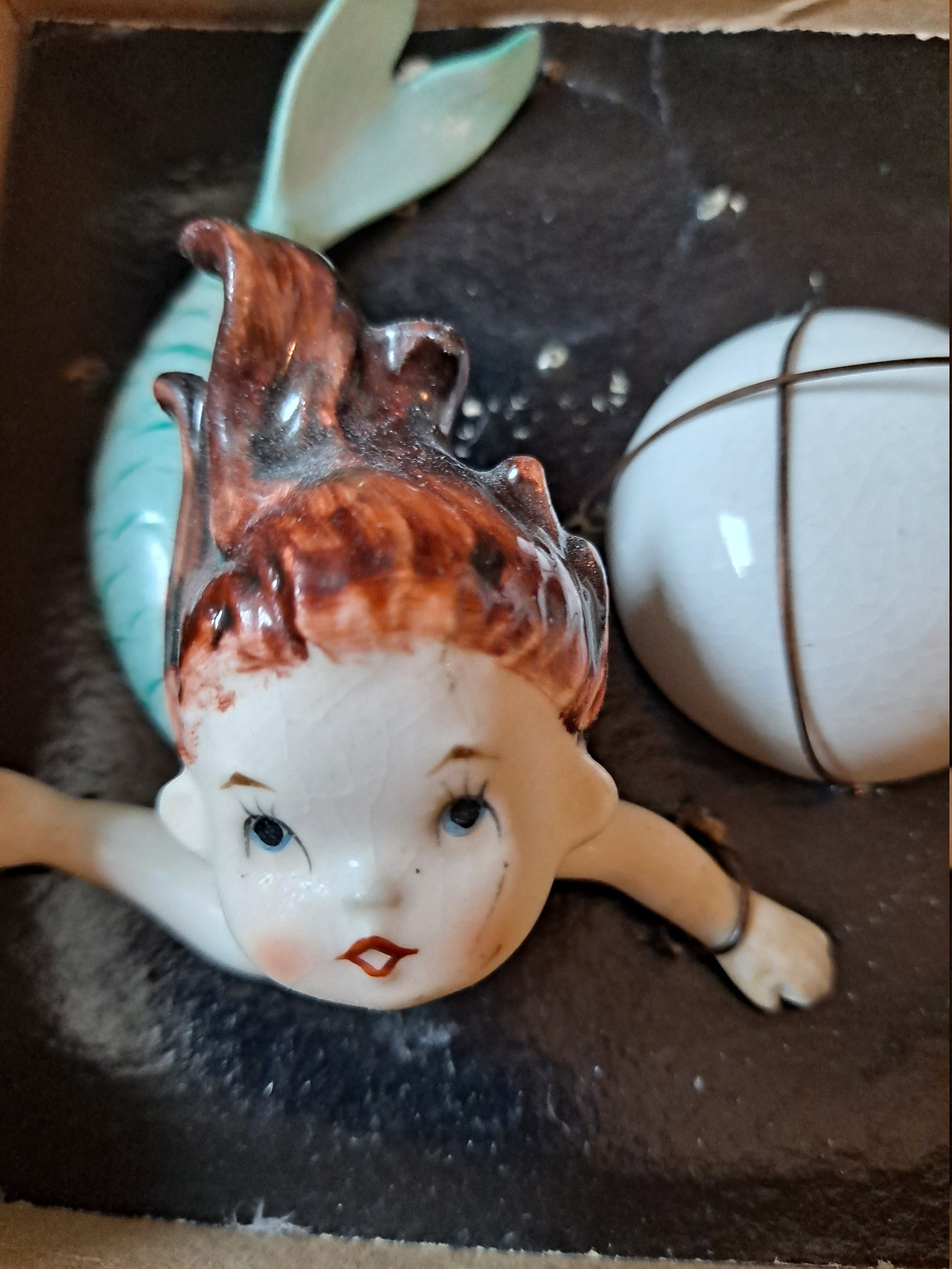 Rare Vintage Lefton Ceramic Mermaid W/bubbles Wall Plaque - Etsy