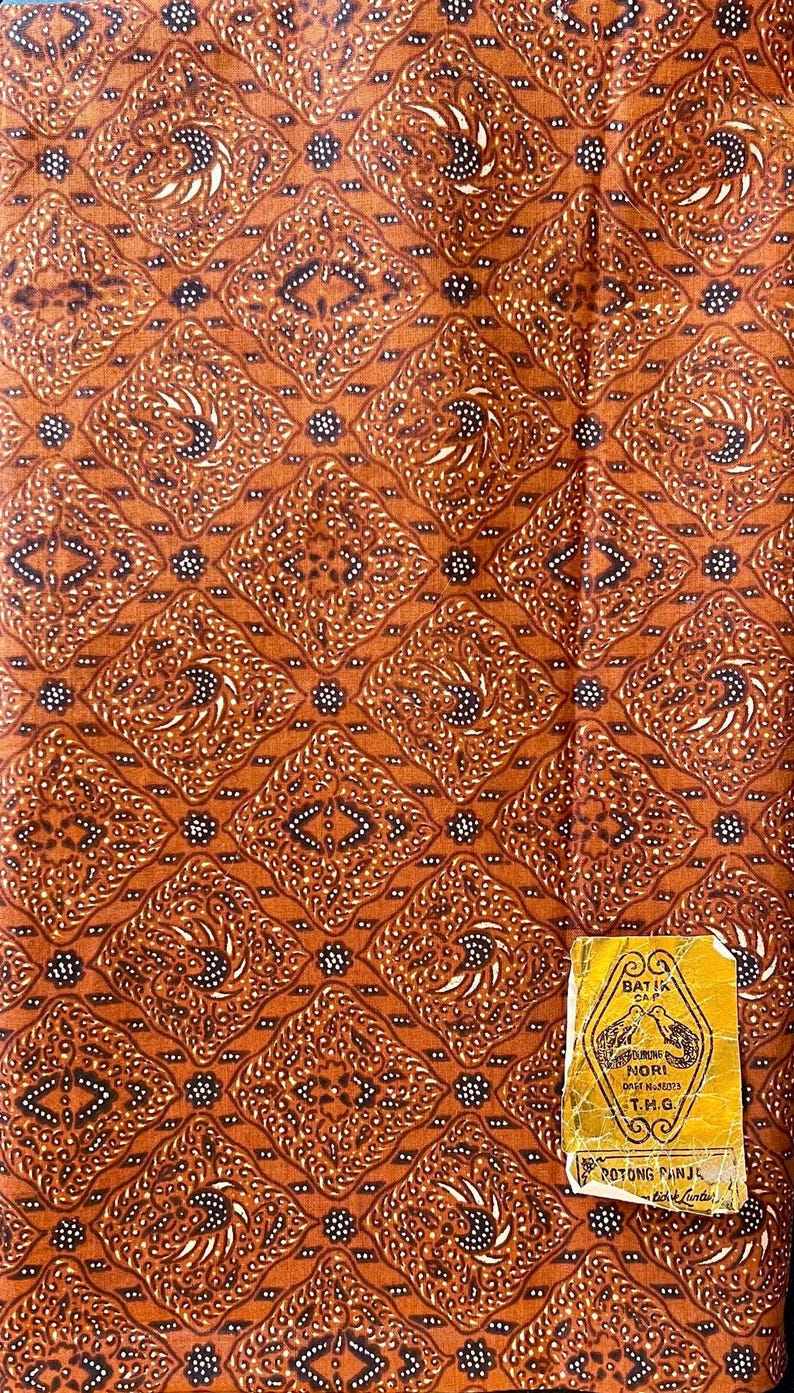 Original Indonesian Java Sidomukti Solo Hand Made Batik, Midcentury ...