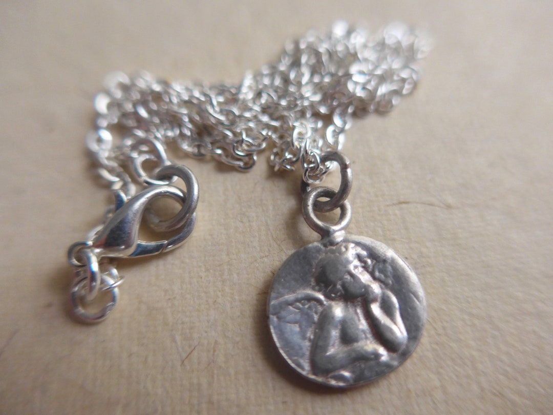 Cherubim Pendant - Angel Necklace - Angel Blessing Charm - Cherubim ...