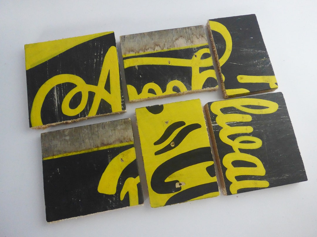 Old Sign Boards Lot Colourful Printed Graphic Boards Wood Salvage ...