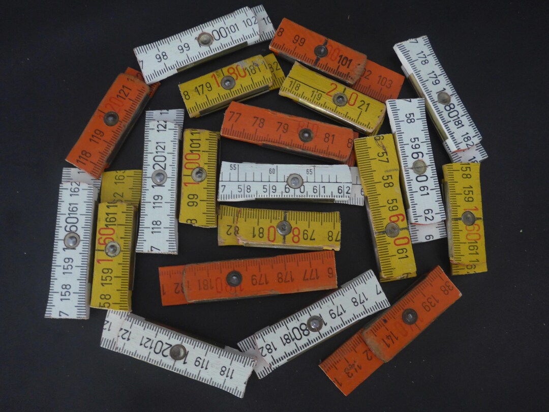 Expandable Folding Ruler Pieces 20 Pcs Vintage Wooden Ruler Off-cuts ...