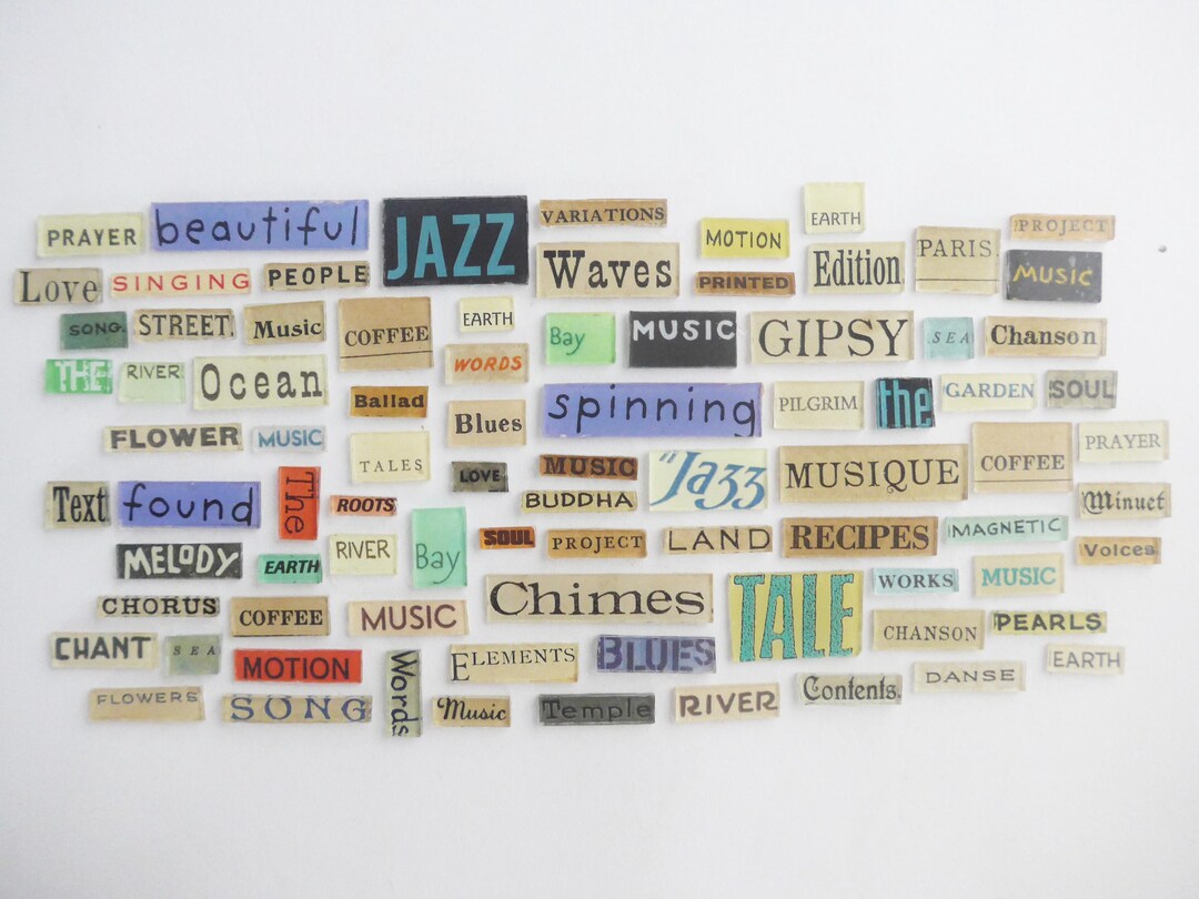 Mosaic Pieces Glass Mosaics Tiles Vintage Words Set Behind Glass 80 ...