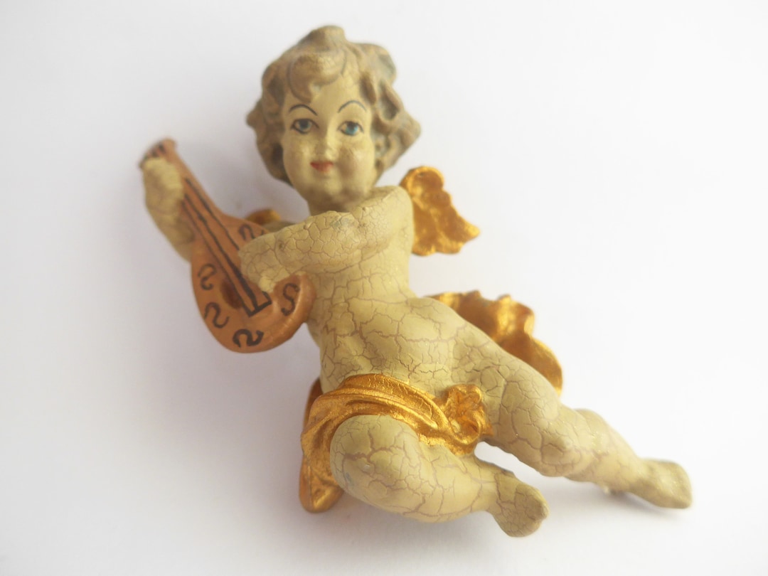 Cherub Vintage Religious Wall Décor Musical Cherub Christian Wall ...