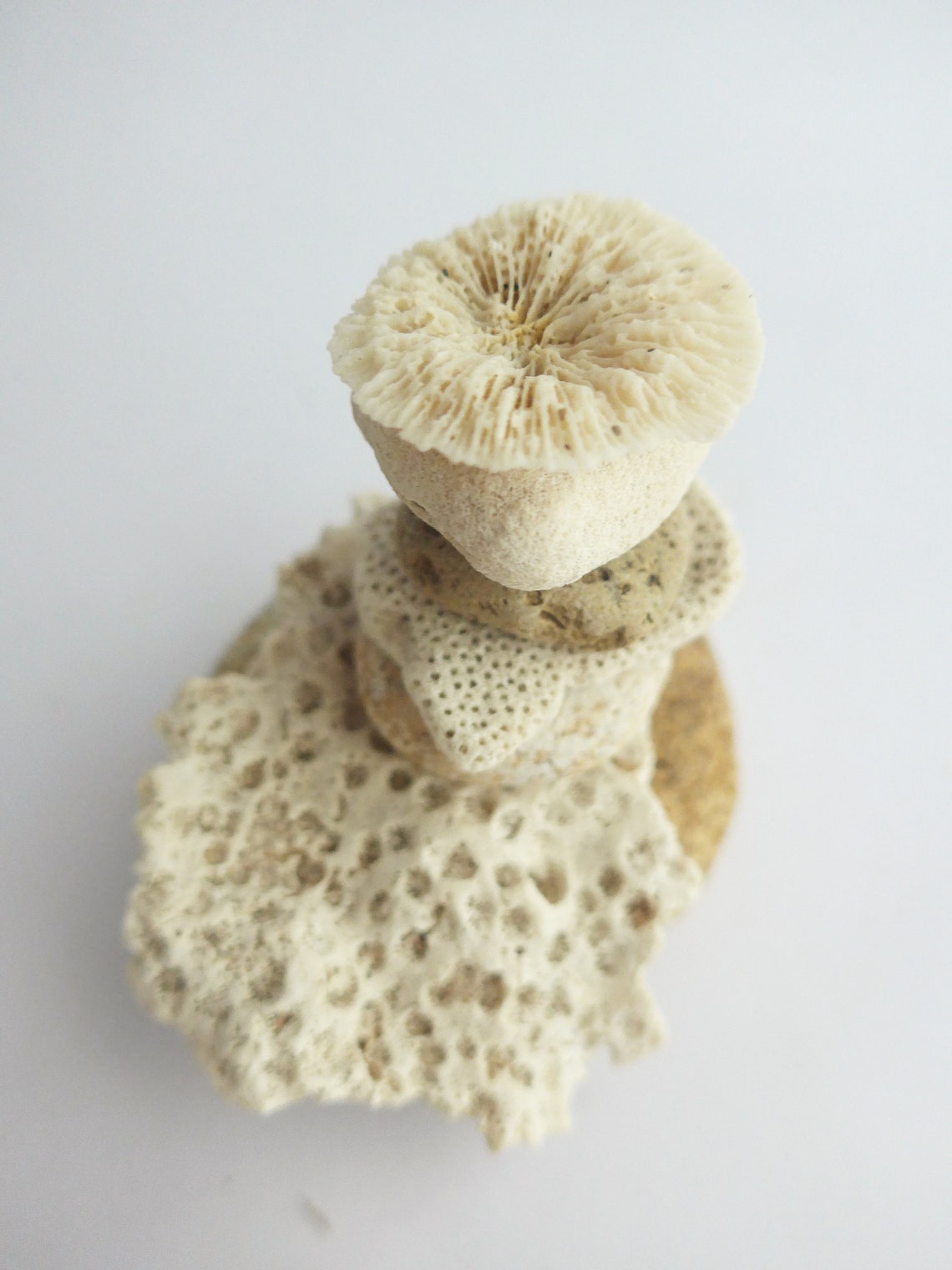 Beach Rock Stack Beach Coral Stone Sculpture Natural Zen Décor Beach ...