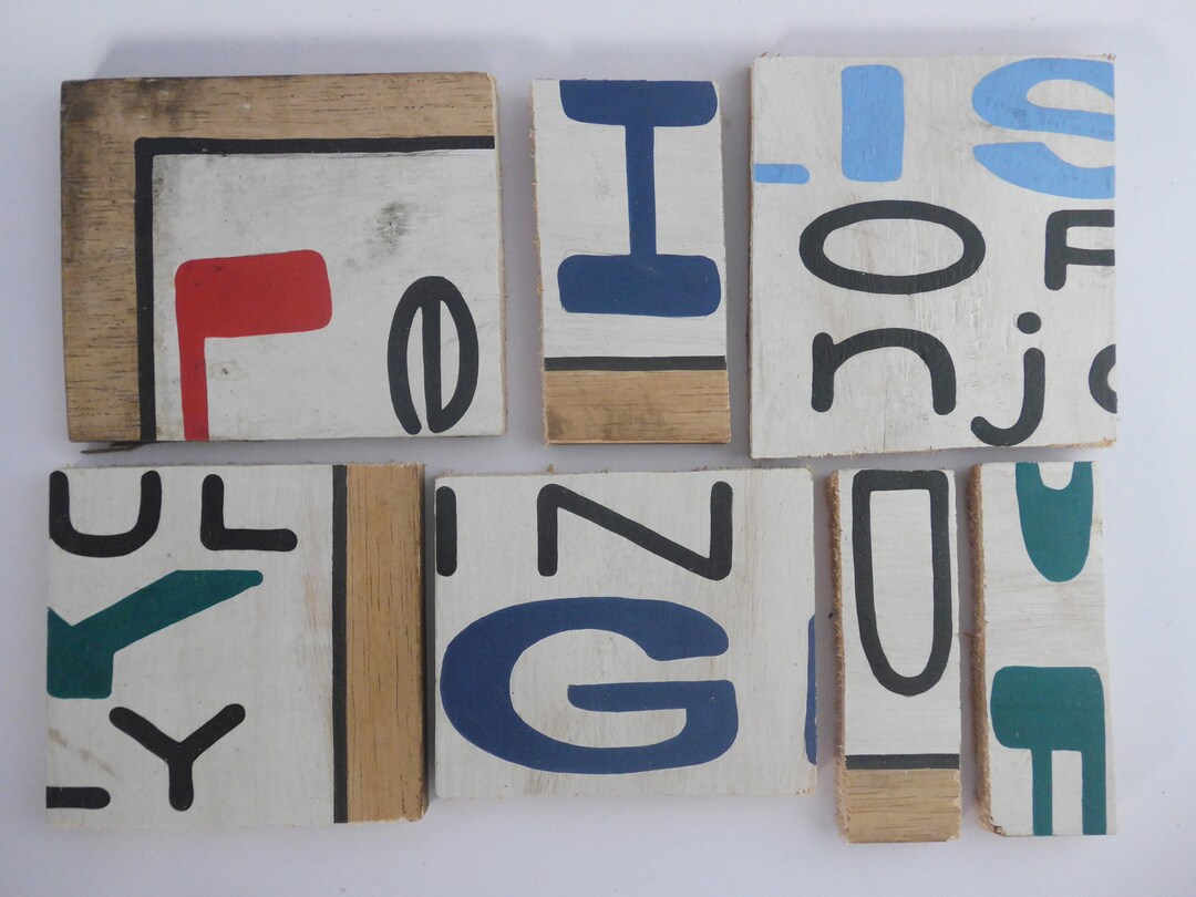 Old Sign Boards Lot Colourful Printed Graphic Boards Wood Salvage ...