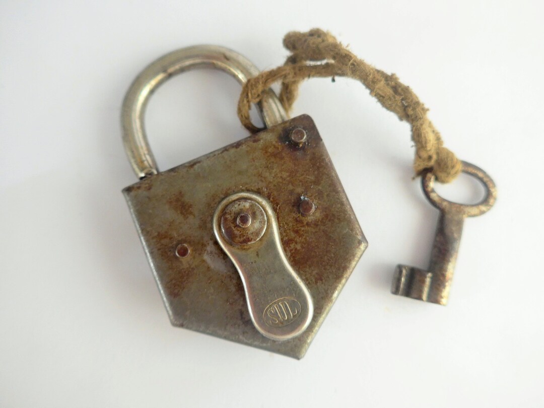Vintage Padlock Aged Good Working Condition Old Weathered Lock ...