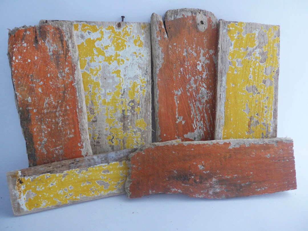 Driftwood Boards Weathered Shabby Flat Driftwood 6 Pcs Lot Mixed ...